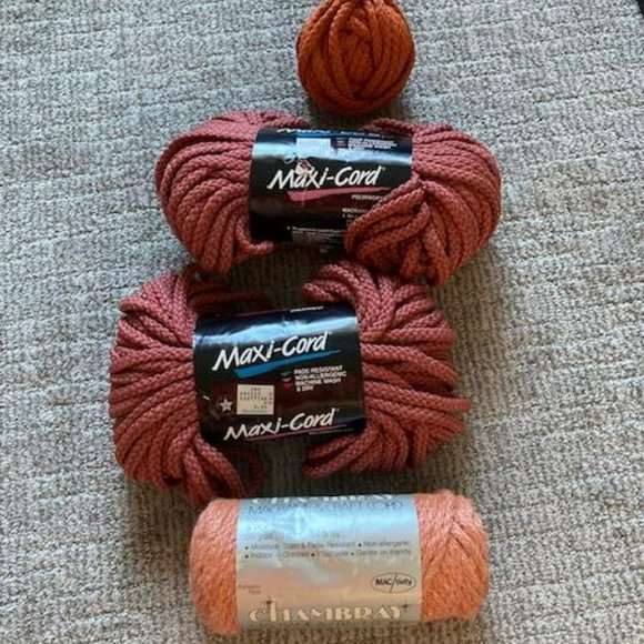 Maxi Cord | Art | Macram Cordyarn 3 Skeins Rustcoral New | Poshmark